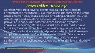 Pexep Tablets (Generic Paroxetine Hydrochloride Tablets) | PPT