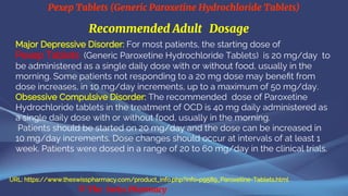 Pexep Tablets (Generic Paroxetine Hydrochloride Tablets) | PDF