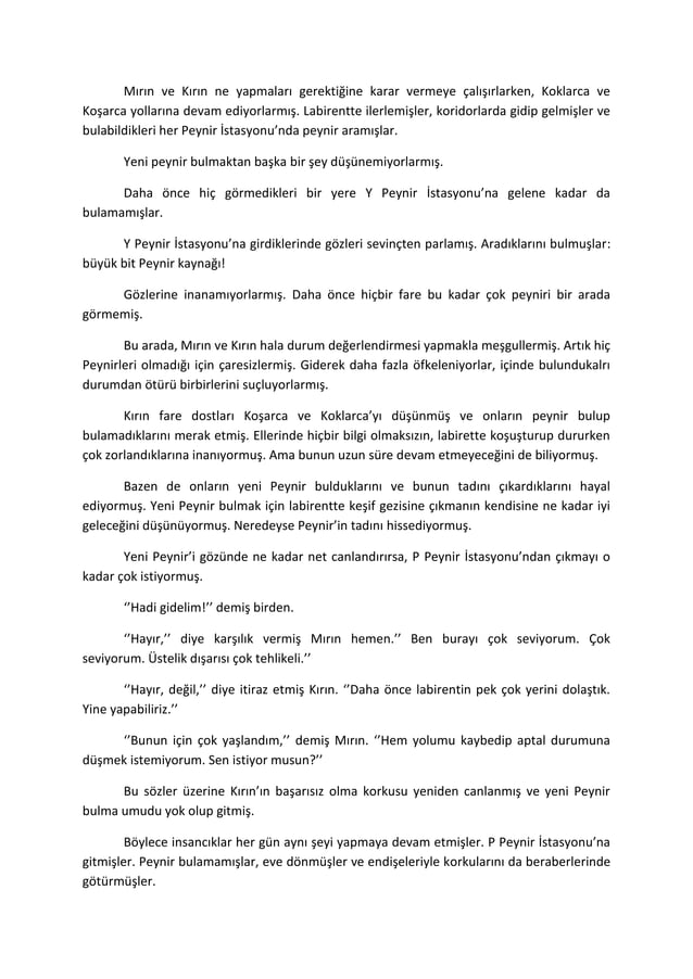 Peynirimi kim kapti | PDF