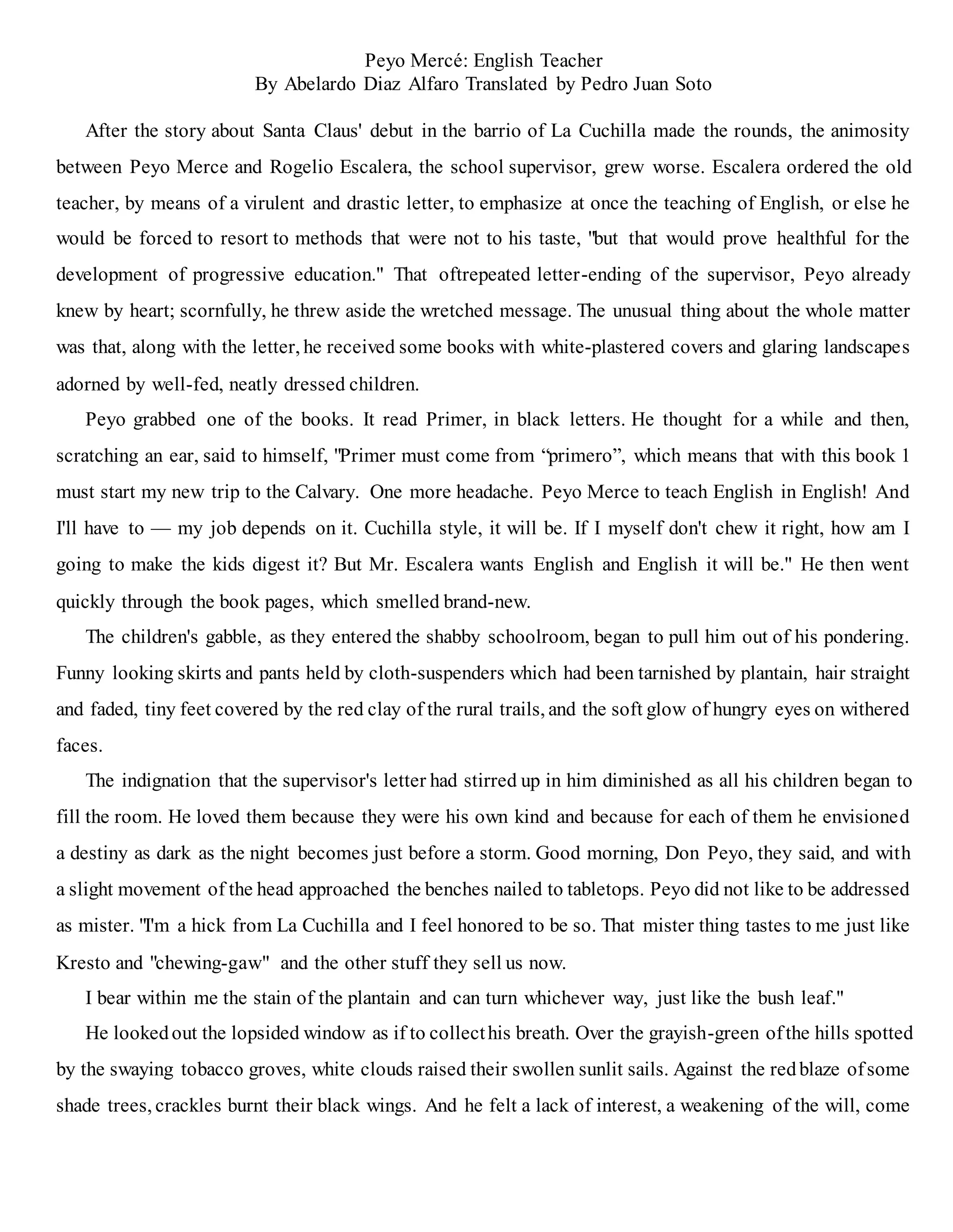 Peyo Merce English Teacher | DOCX