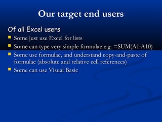 Spreadsheets: Functional Programming for the Masses | PPT | Programming Languages | Computing