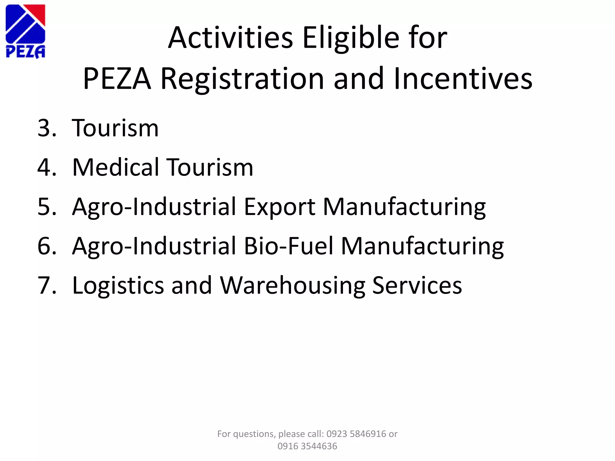 Peza overview v2 | PDF
