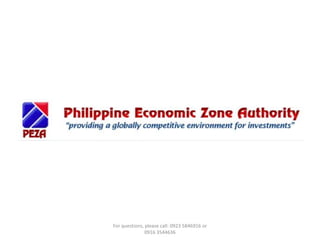 Peza overview v2 | PDF