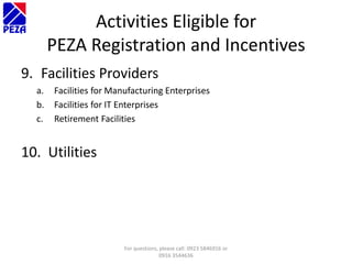Peza overview v2 | PDF