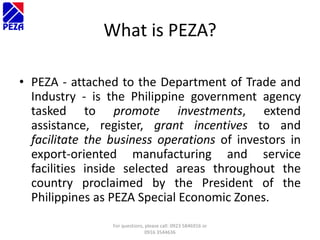 Peza overview v2 | PDF
