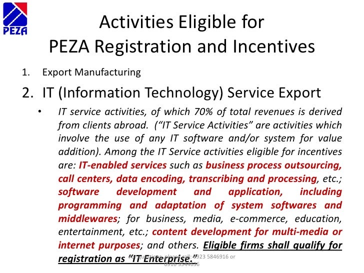 Peza overview v2