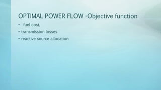 power flow and optimal power flow | PPTX