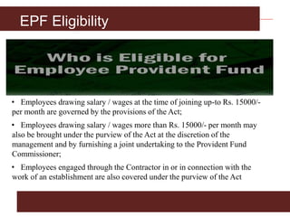 RECENT CHANGES IN PROVIDENT FUND | PPTX