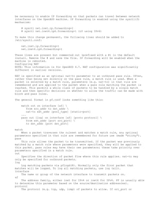 Pf firewall | TXT