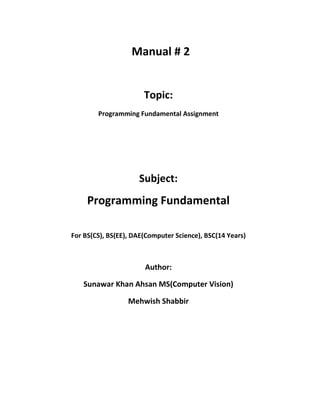Programming Fundamental handouts | PDF