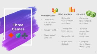 Programming Fundamental - Casino Project Slide | PPTX