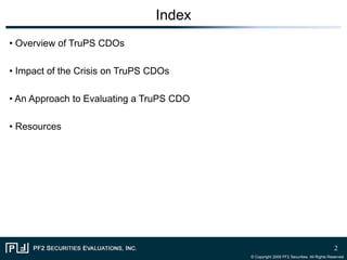 PF2 presentation - TruPS CDO evaluations | PDF | Stocks and Bonds | Personal Investing
