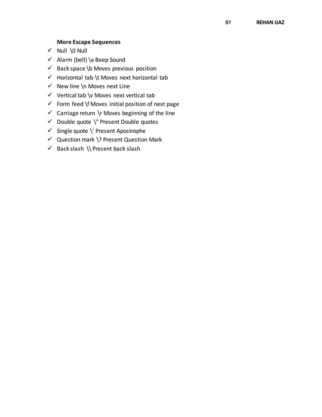 Programming Fundamentals Lecture 4 Pdf