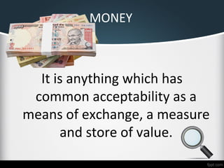 Money and credit project for class 10th | PPT
