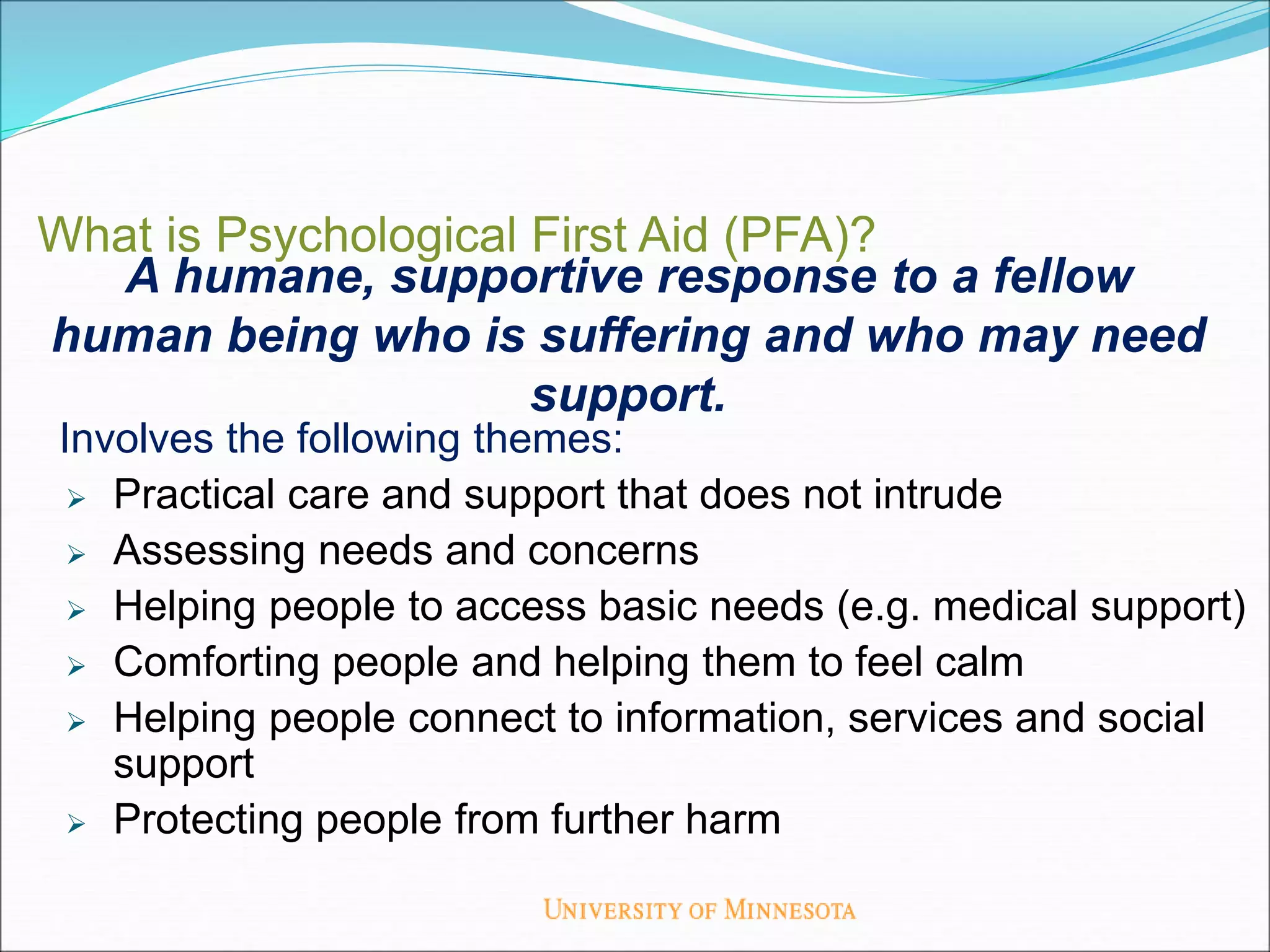 Psychological First Aid | PPT
