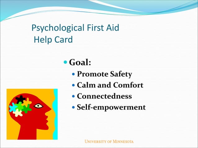 Psychological First Aid | PPT | First Aid | Injuries