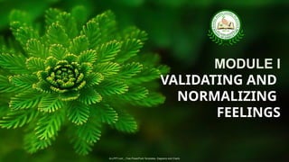 PFA-MODULE-1 - VALIDATING AND NORMALIZING FEELINGD.pptx