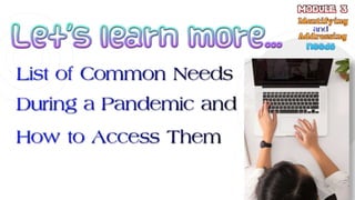 PFA Identifying and Addressing Needs.ppt | Free Download