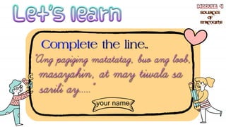 PFA-Module-4-Identifying Sources of Strengths | PPTX