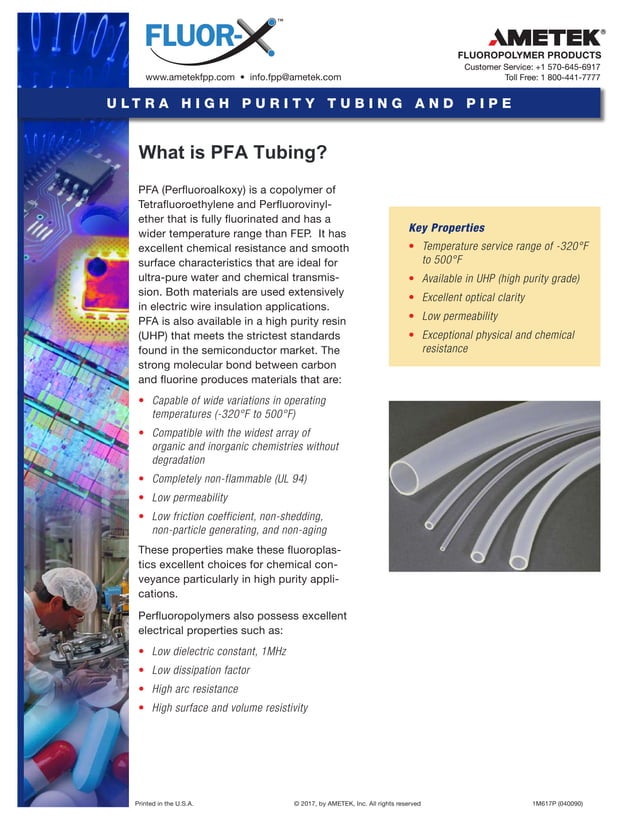 What is PFA Tubing? | PDF | Chemistry | Science