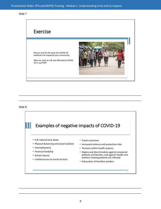 PFA and MHPSS, SELF CARE PPT book_Eng.pdf | Infectious Diseases | Diseases and Conditions