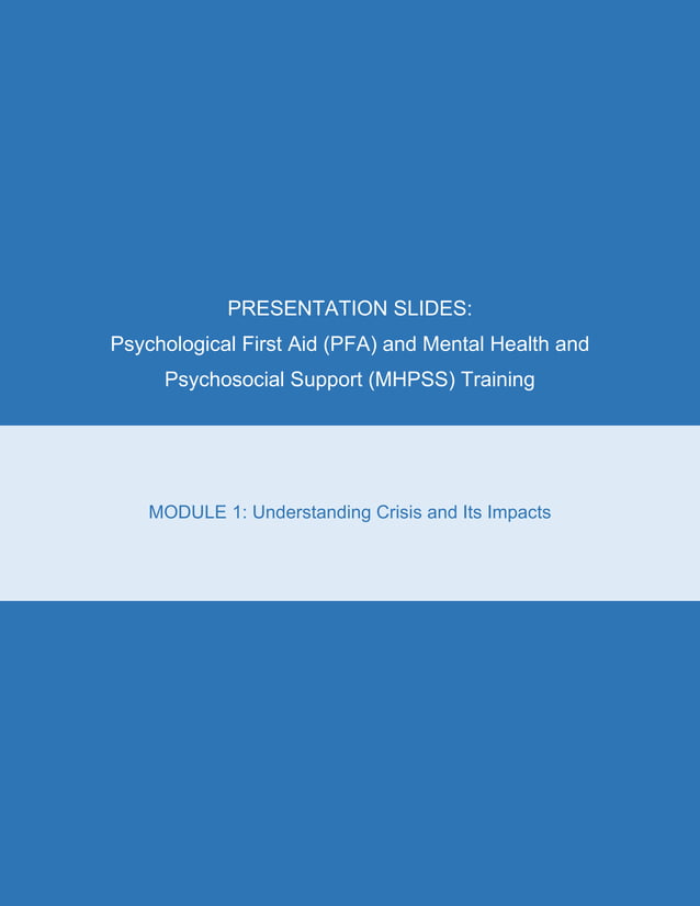 PFA and MHPSS, SELF CARE PPT book_Eng.pdf | Infectious Diseases | Diseases and Conditions