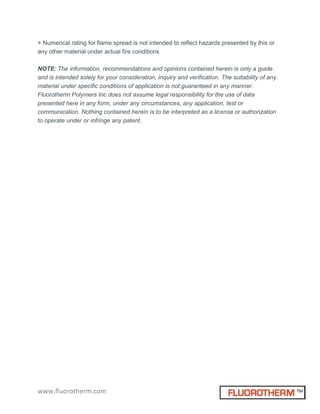 PFA ETFE PCTFE PVDF Properties | PDF