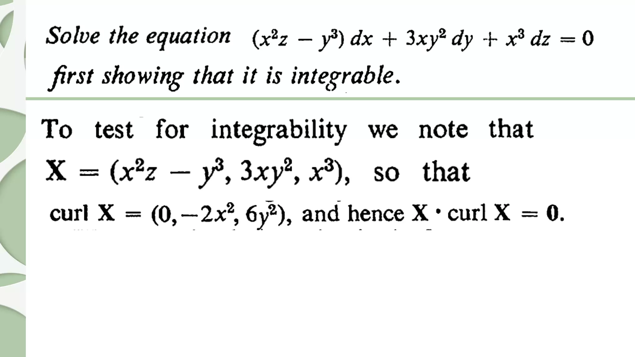 Pfaffian Differential Equations Methods Of Solution Part1 Ppt
