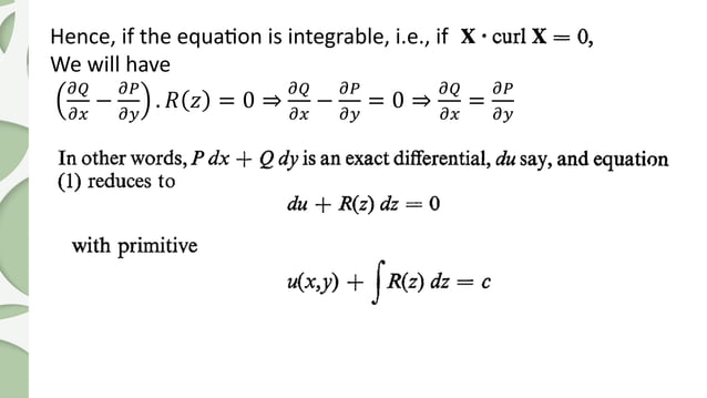 Pfaffian Differential Equations Methods Of Solution Part2