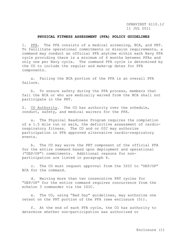 NAVY PRT Instructions 6110.1 j | PDF | Lung and Respiratory Health ...