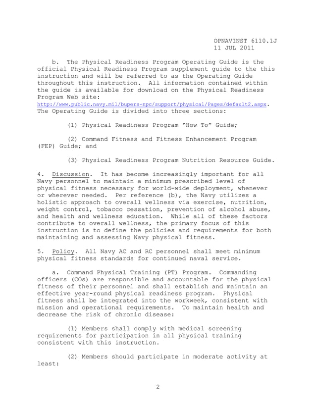 NAVY PRT Instructions 6110.1 j | PDF | Lung and Respiratory Health ...