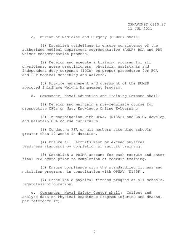 NAVY PRT Instructions 6110.1 j | PDF | Lung and Respiratory Health ...