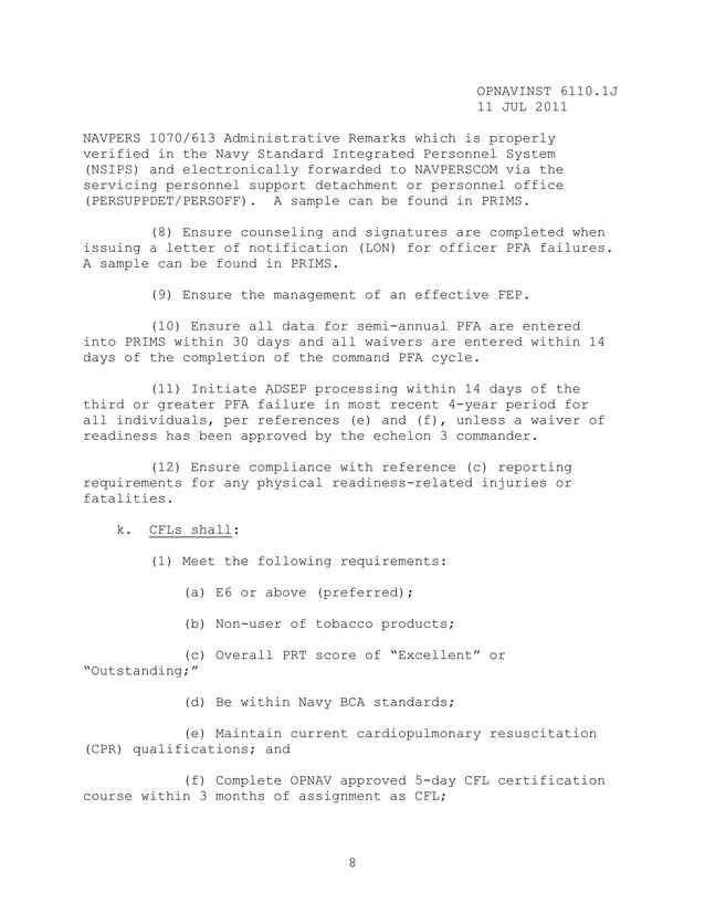 NAVY PRT Instructions 6110.1 j | PDF | Lung and Respiratory Health ...