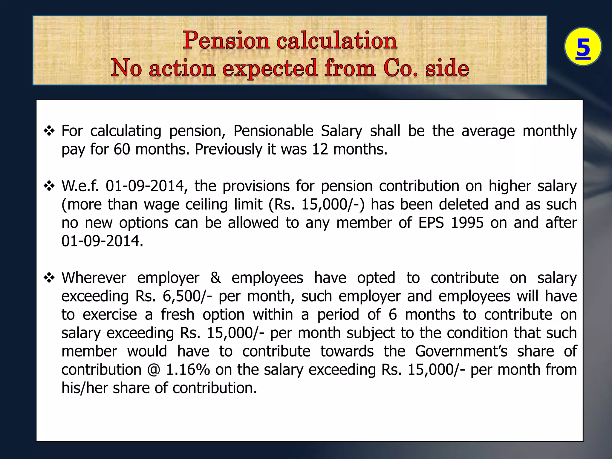 PF Amendments 2014 | PPTX