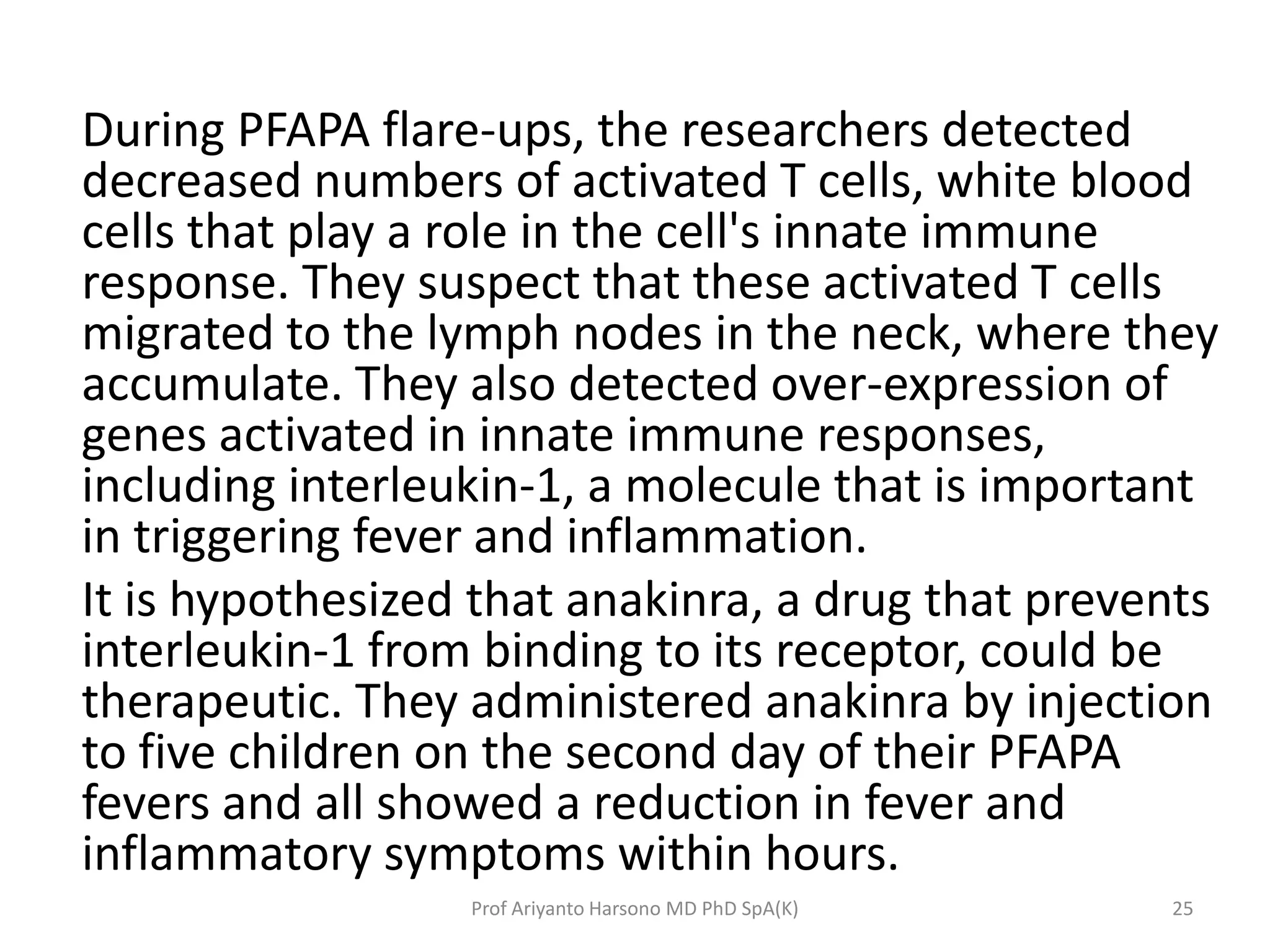 PFAPA syndrome and its related diseases | PPTX
