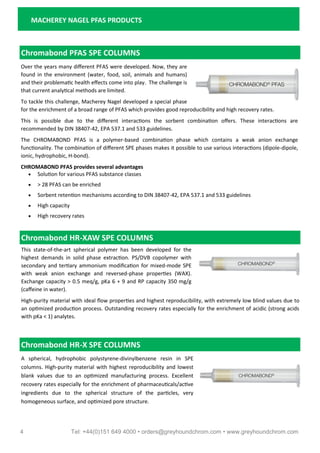 PFAS TESTING SOLUTIONS FROM GREYHOUND CHROMATOGRAPHY | PDF