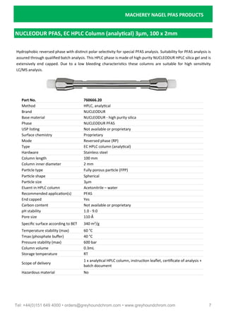 PFAS TESTING SOLUTIONS FROM GREYHOUND CHROMATOGRAPHY | PDF