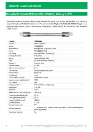 PFAS TESTING SOLUTIONS FROM GREYHOUND CHROMATOGRAPHY | PDF