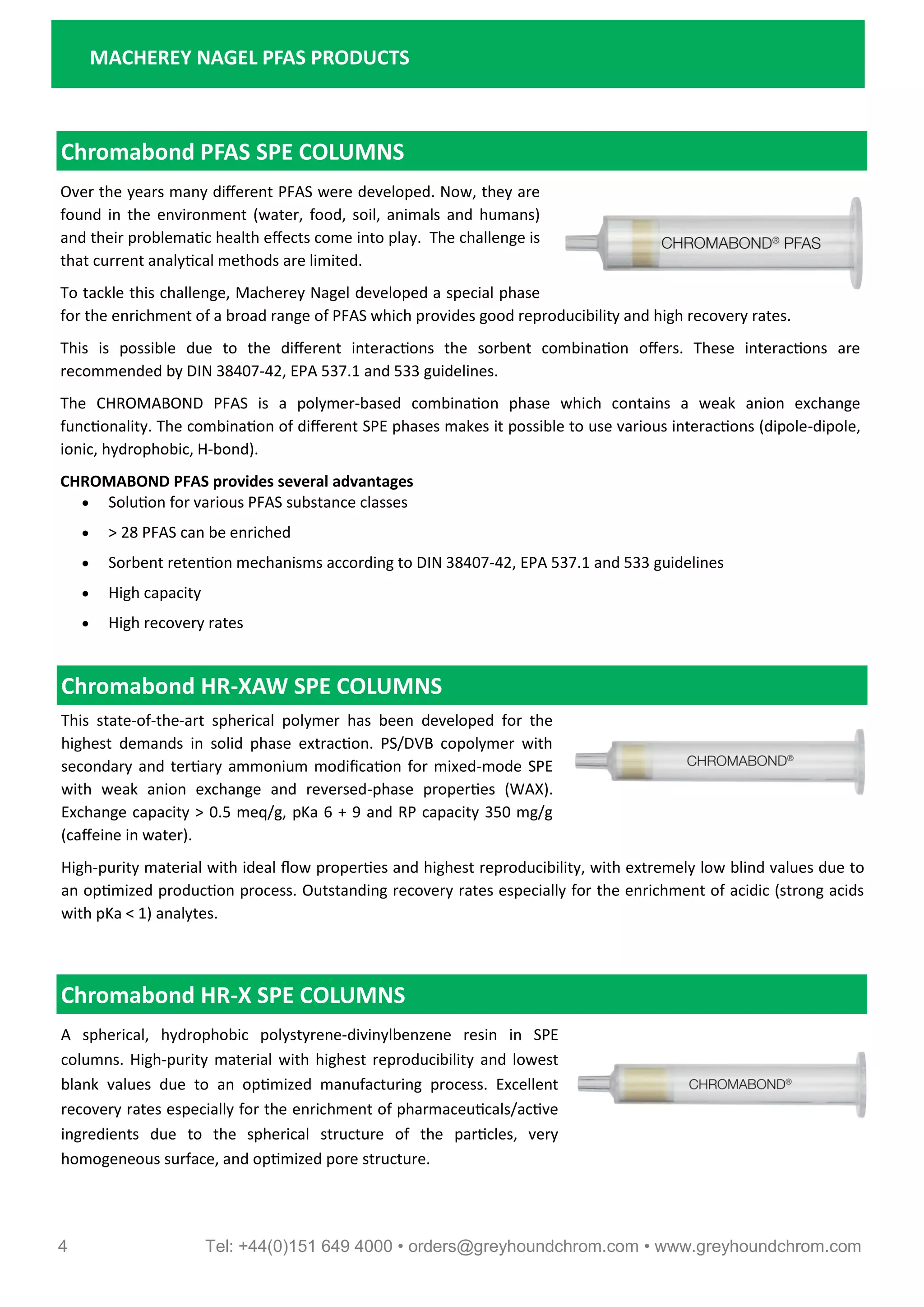 PFAS TESTING SOLUTIONS FROM GREYHOUND CHROMATOGRAPHY | PDF