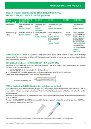 PFAS TESTING SOLUTIONS FROM GREYHOUND CHROMATOGRAPHY | PDF