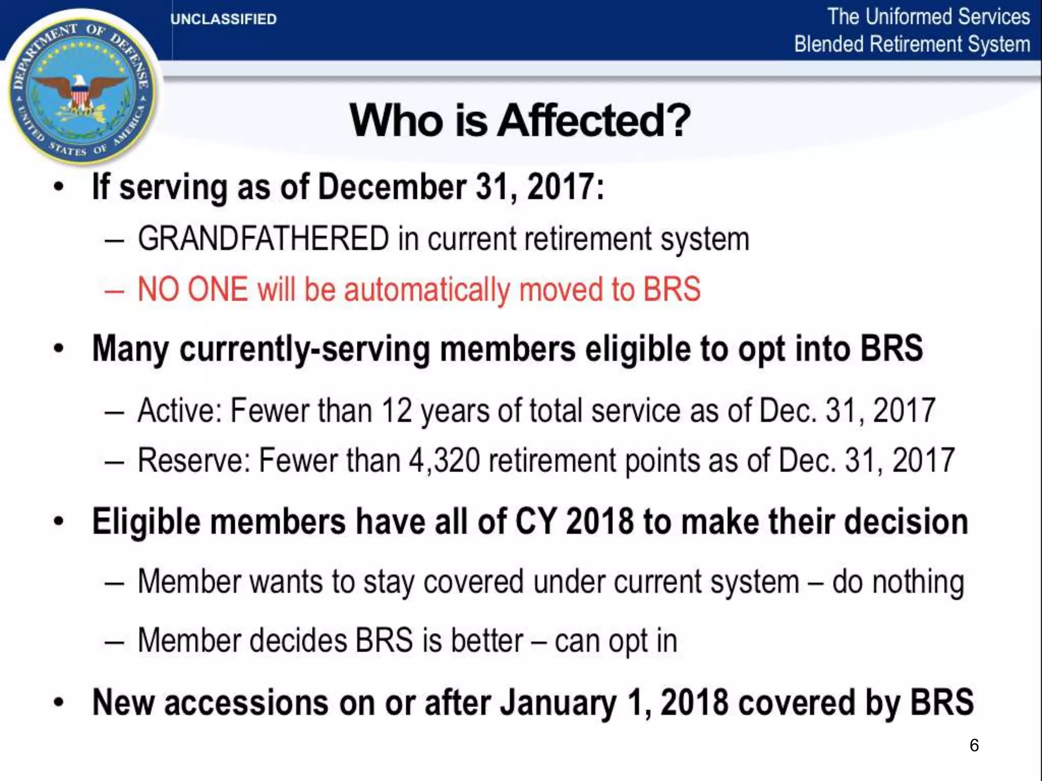 Military Blended Retirement System | PPTX