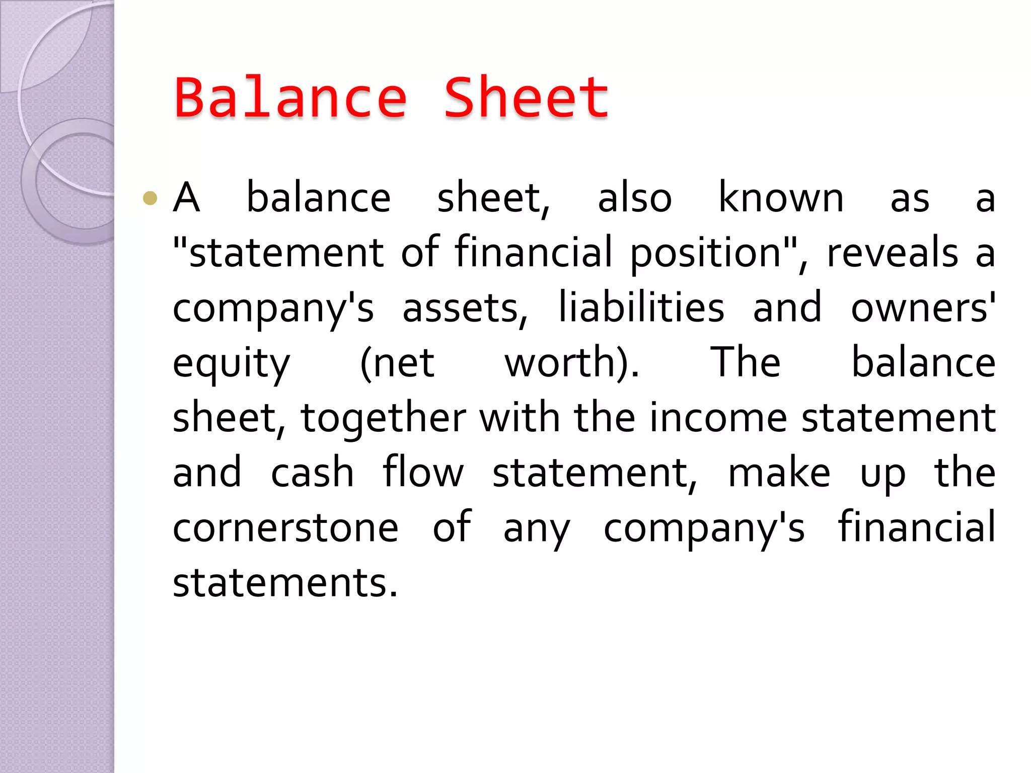 PFC Balance Sheet Analysis | PPTX