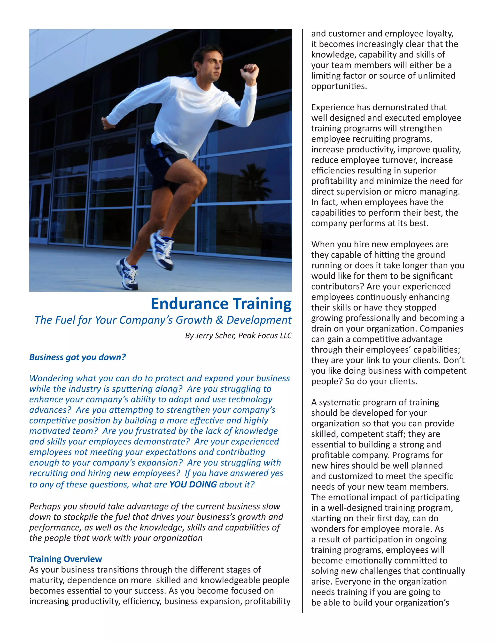 Endurance Training - The Fuel for Your Company's Growth and Development ...