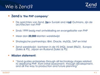 PfCongrez 2007 Zend Studio Overview | PPT | Computing | Technology & Computing