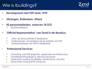 PfCongrez 2007 Zend Studio Overview | PPT | Computing | Technology & Computing