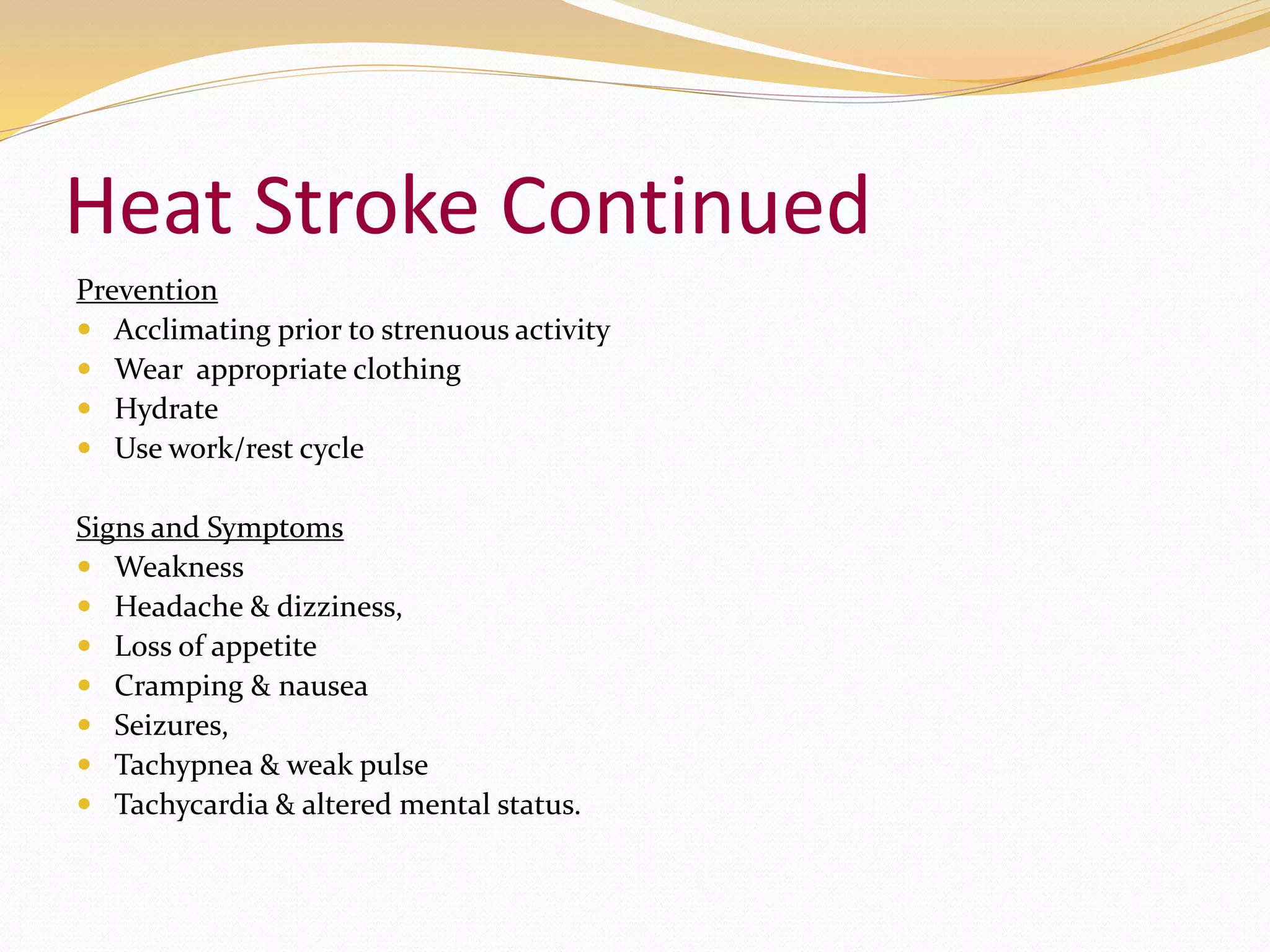 Army Heat Injuries | PPTX