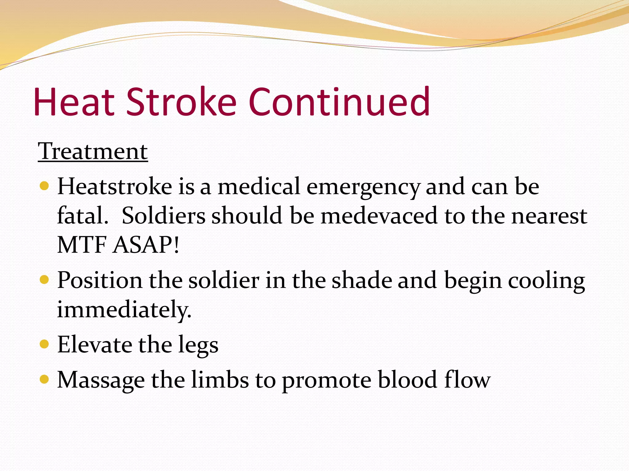 Army Heat Injuries | PPTX