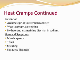Army Heat Injuries | PPTX