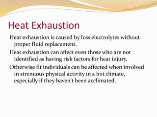 Army Heat Injuries | PPTX