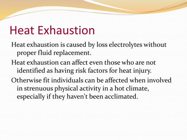 Army Heat Injuries | PPTX